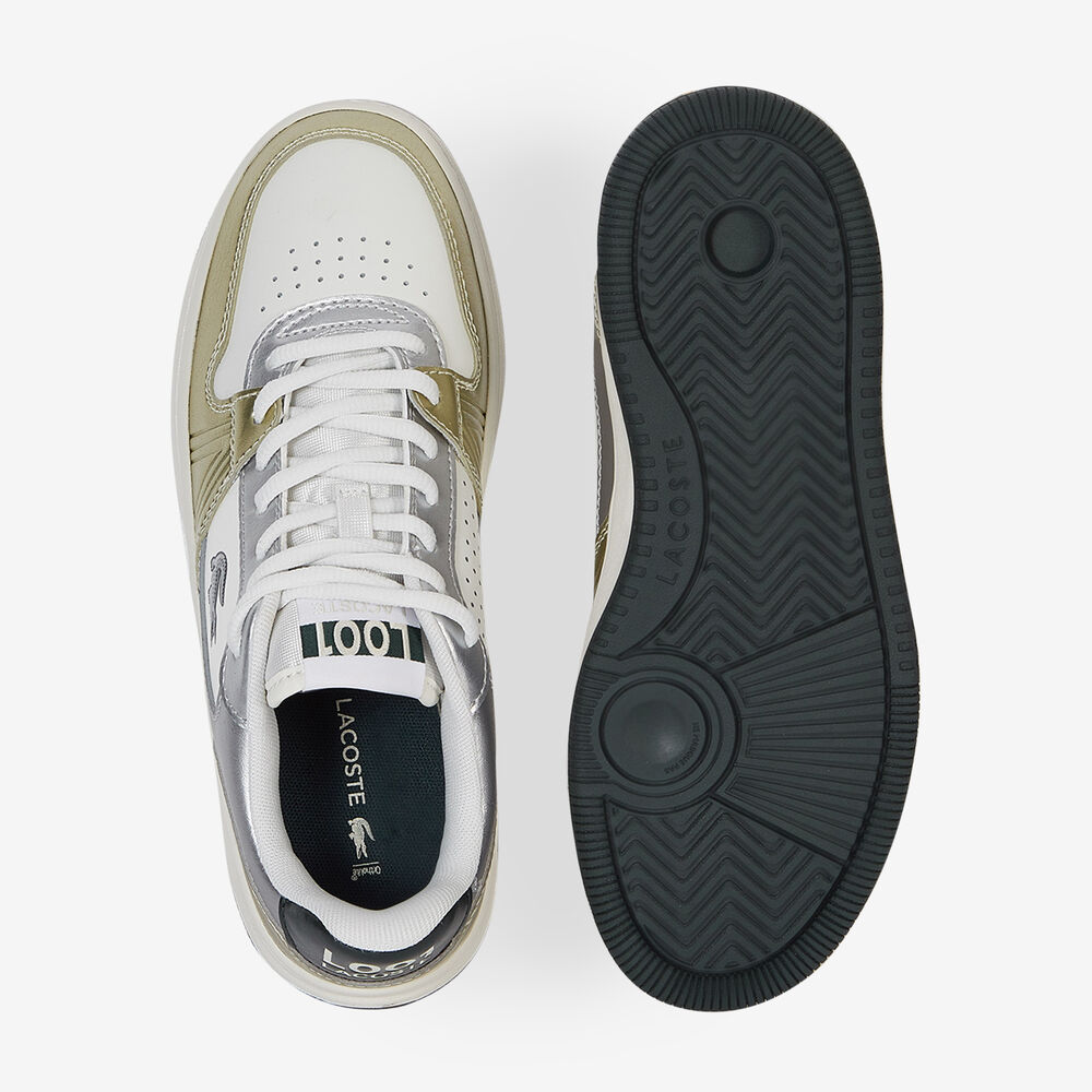 LACOSTE L001 SET SNEAKERS FEMME - ARGENT - LACETS | Courir.com
