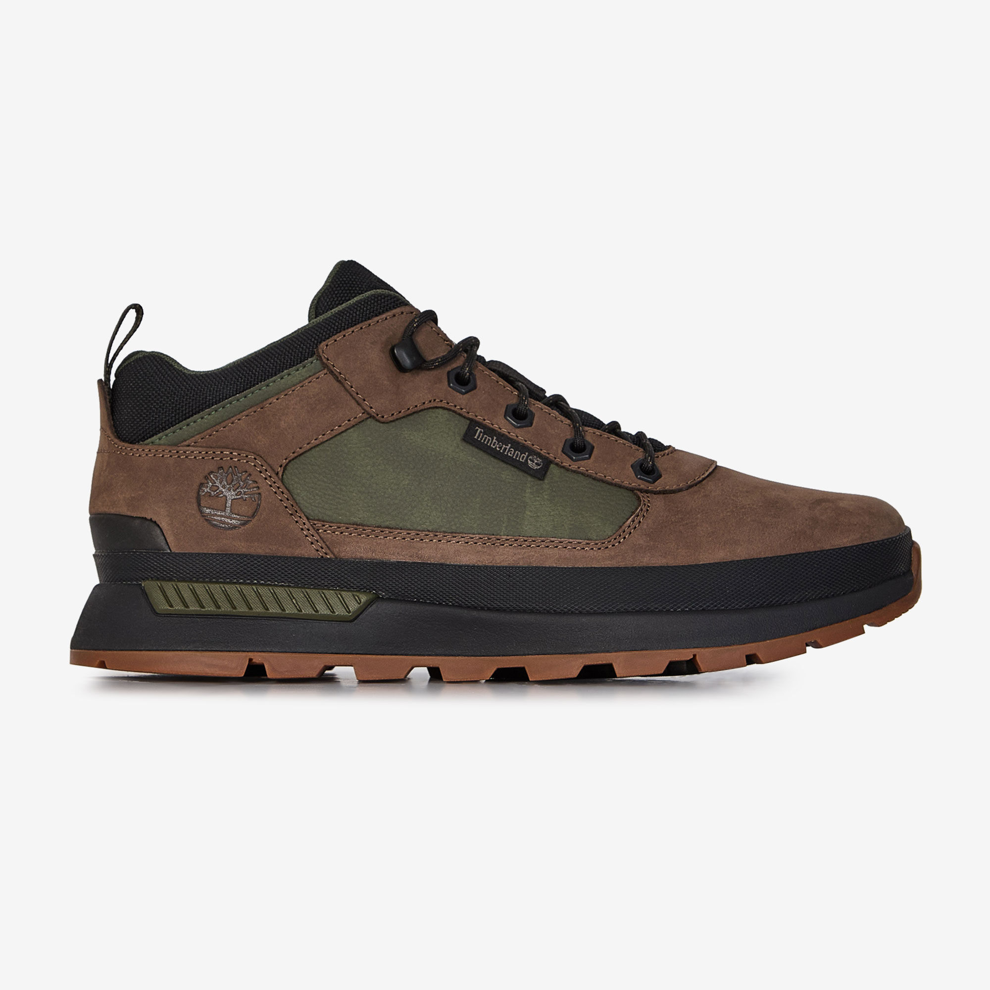 TIMBERLAND FIELD TREKKER LOW SNEAKERS HOMME - MARRON/VERT - LACETS ...