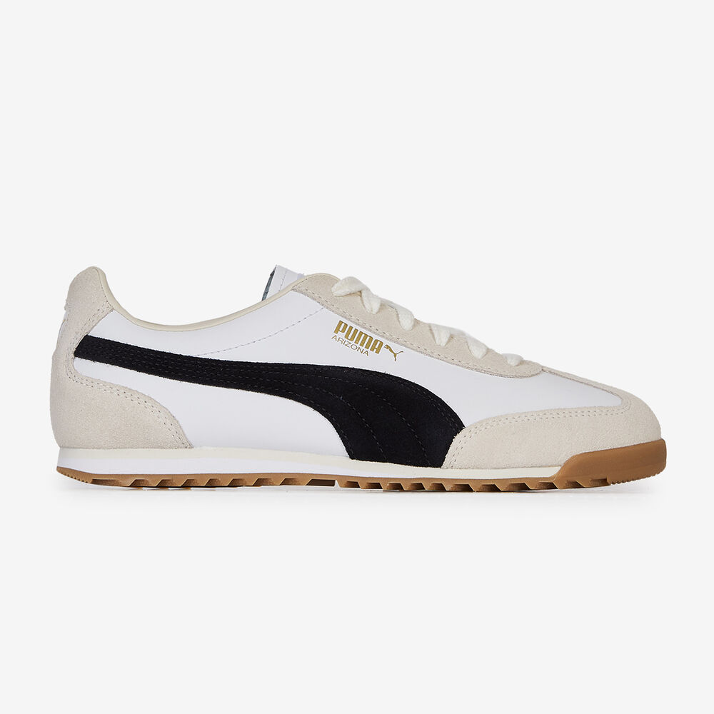 PUMA ARIZONA RETRO SNEAKERS FEMME - BLANC/NOIR - LACETS | Courir.com
