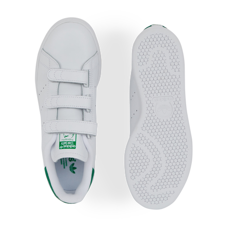 ADIDAS ORIGINALS STAN SMITH CF SNEAKERS FEMME - BLANC/VERT - SCRATCH ...