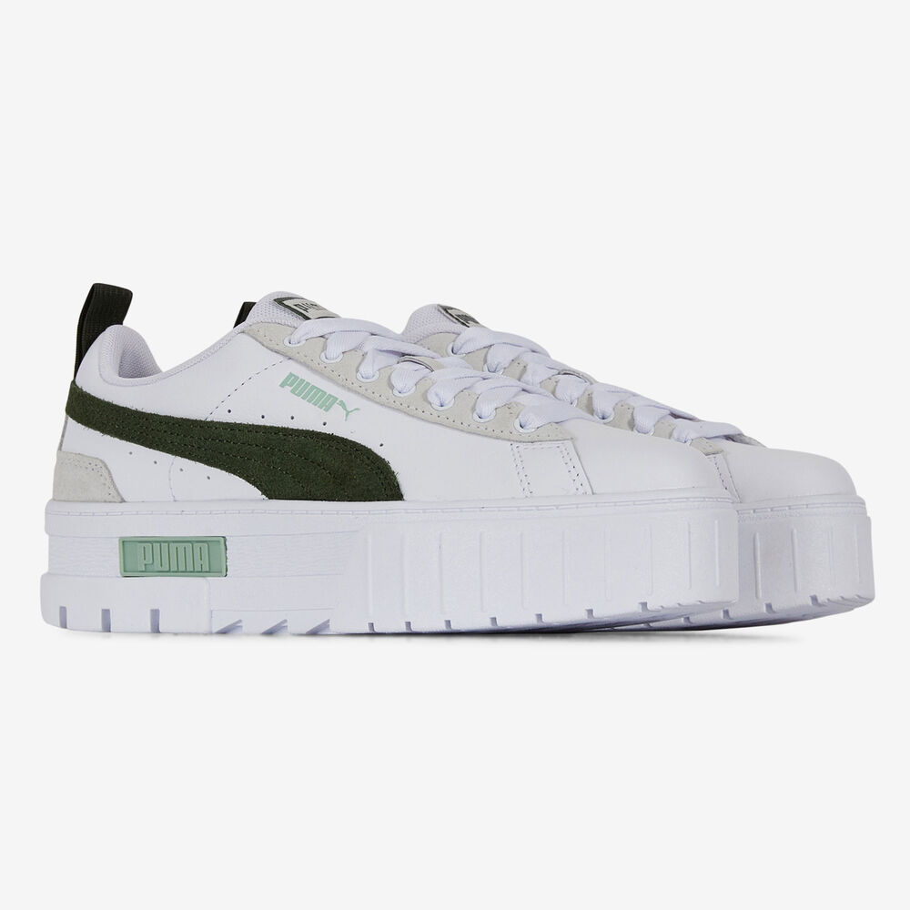 PUMA MAYZE MIX SNEAKERS FEMME - BLANC/VERT - LACETS | Courir.com