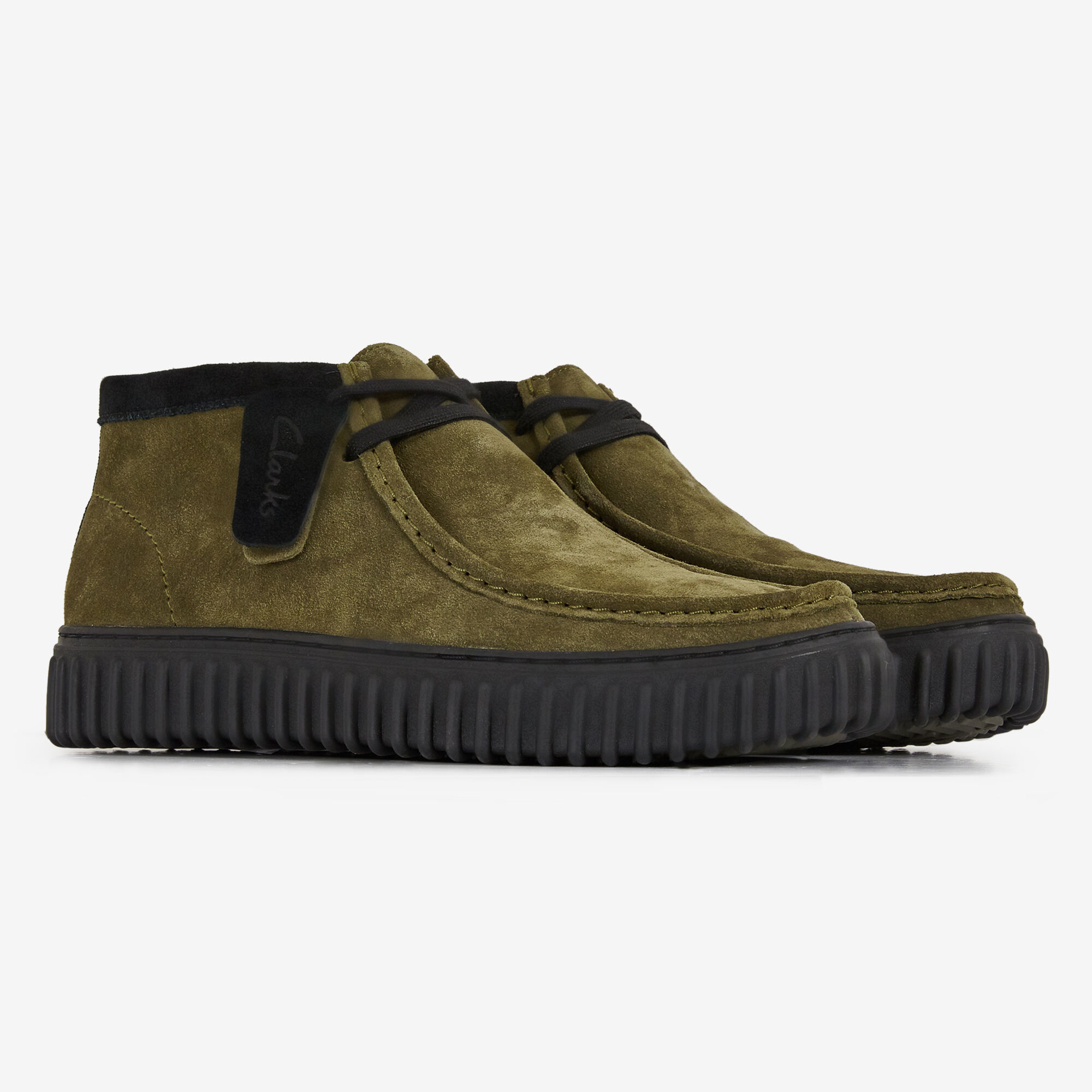 CLARKS TORHILL HI KHAKI/BLACK - SNEAKERS MEN | Courir.com