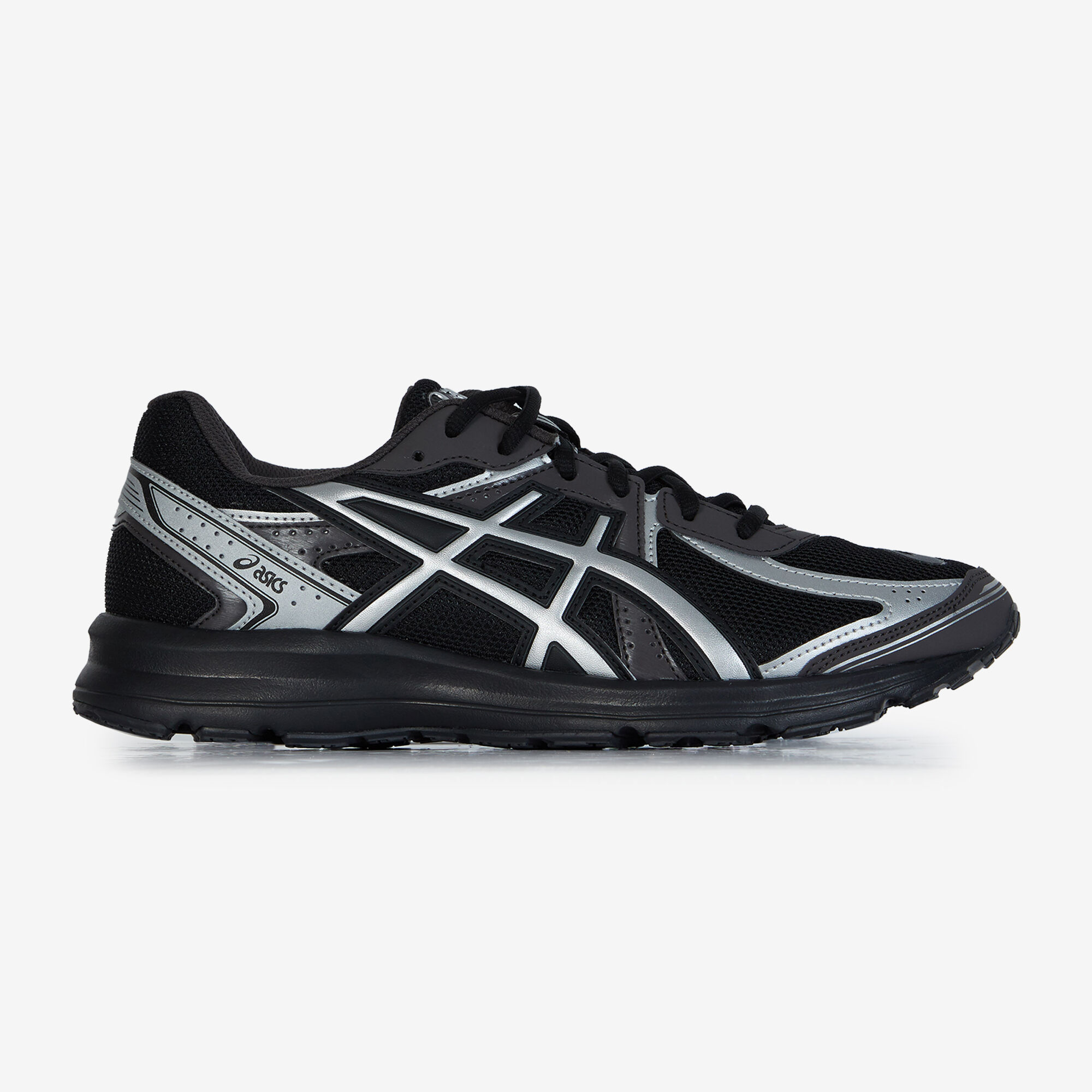 ASICS JOG 100 S SNEAKERS HOMME NOIR ARGENT LACETS Courir