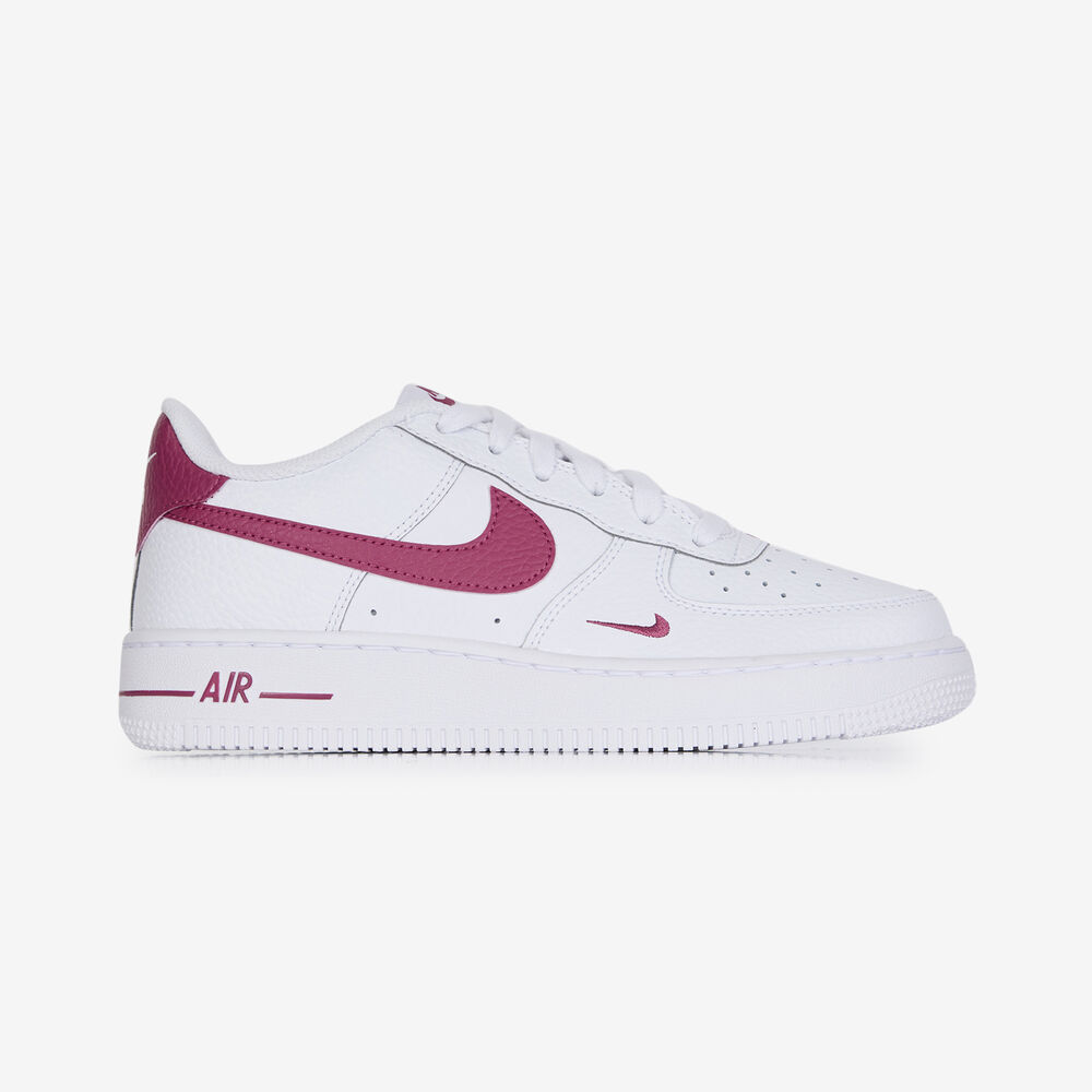 NIKE AIR FORCE 1 LOW MINI SWOOSH SNEAKERS ENFANT - BLANC/ROUGE | Courir.com