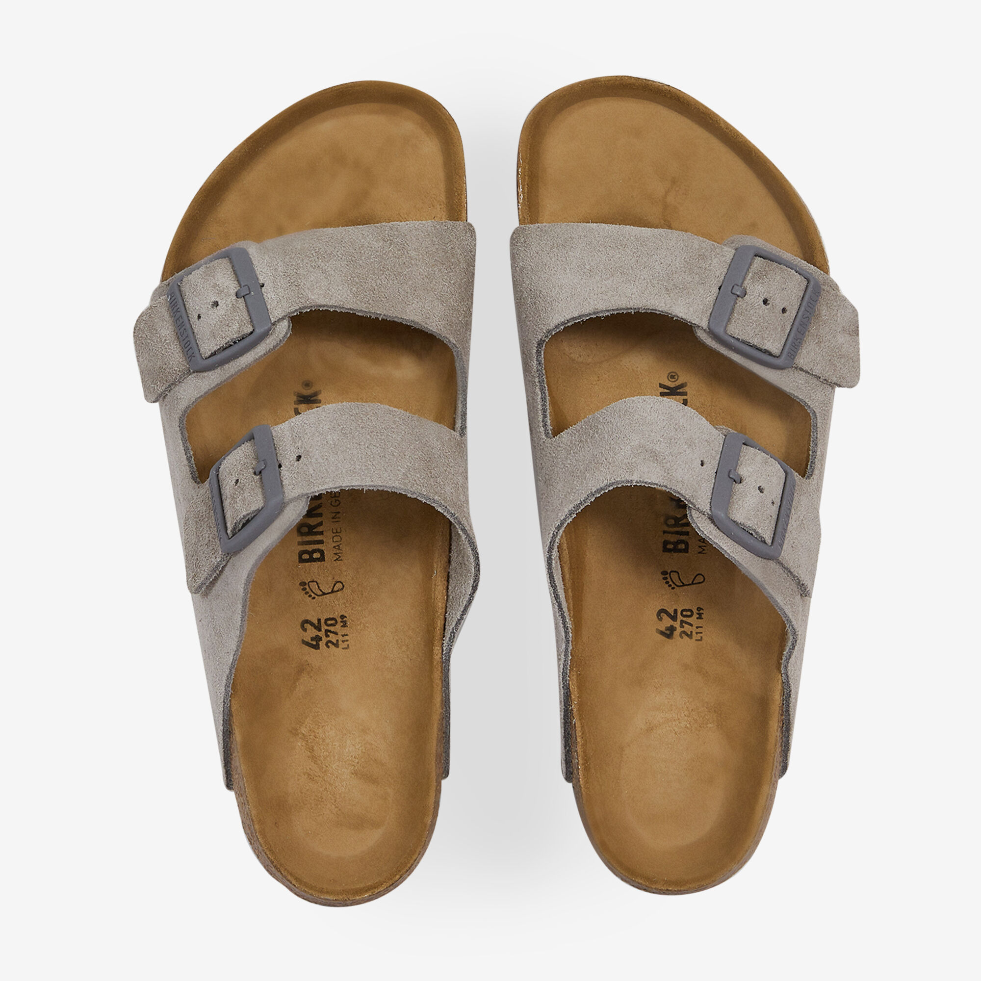 BIRKENSTOCK ARIZONA SUEDE STONE COIN GREY - SUMMER MEN | Courir.com