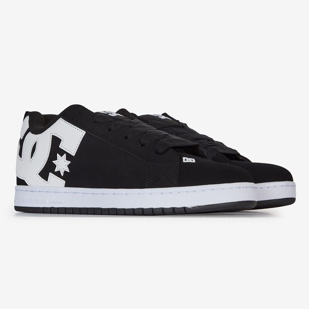 DC SHOES COURT GRAFFIK SNEAKERS HOMME - NOIR/BLANC - LACETS | Courir.com