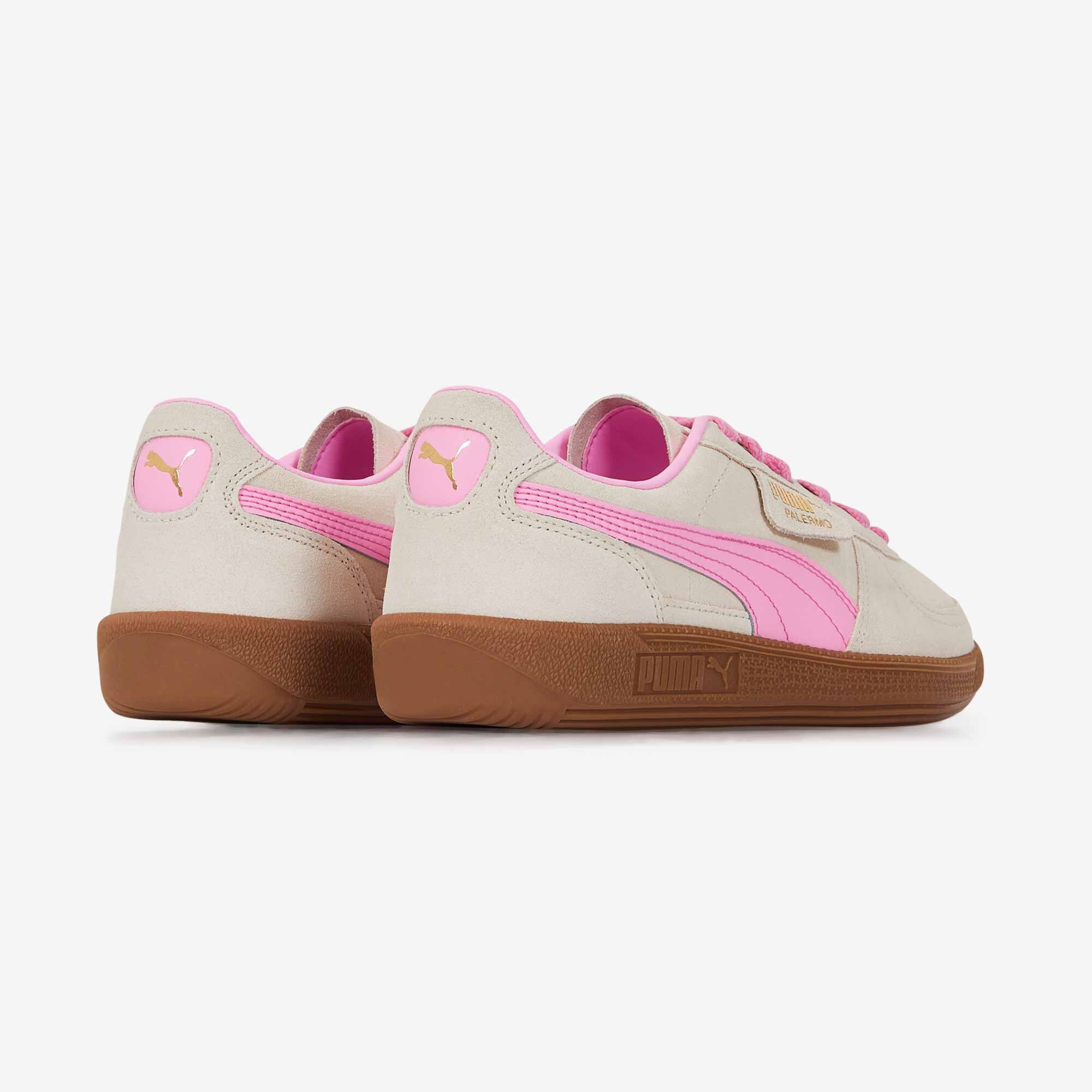 PUMA PALERMO BEIGE/ROSE - SNEAKERS ENFANT - LACETS | Courir.com