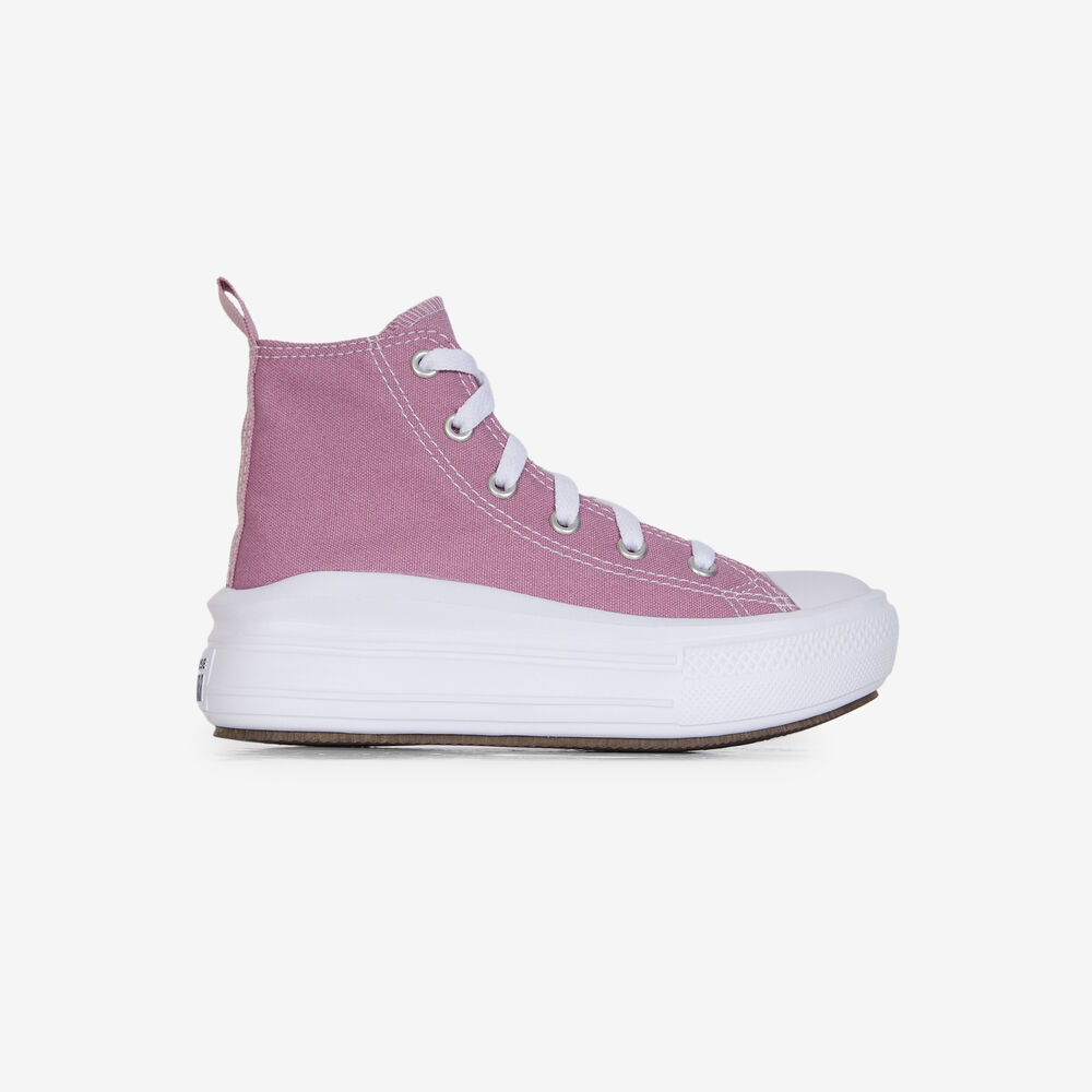 CONVERSE CHUCK TAYLOR ALL STAR MOVE HI SNEAKERS ENFANT - ROSE/BLANC ...