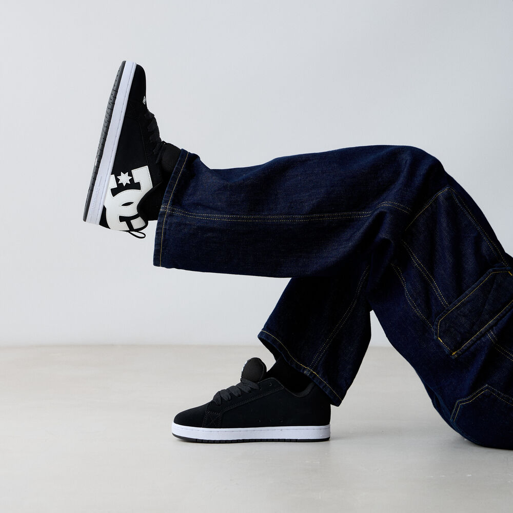 DC SHOES COURT GRAFFIK SNEAKERS HOMME - NOIR/BLANC - LACETS | Courir.com