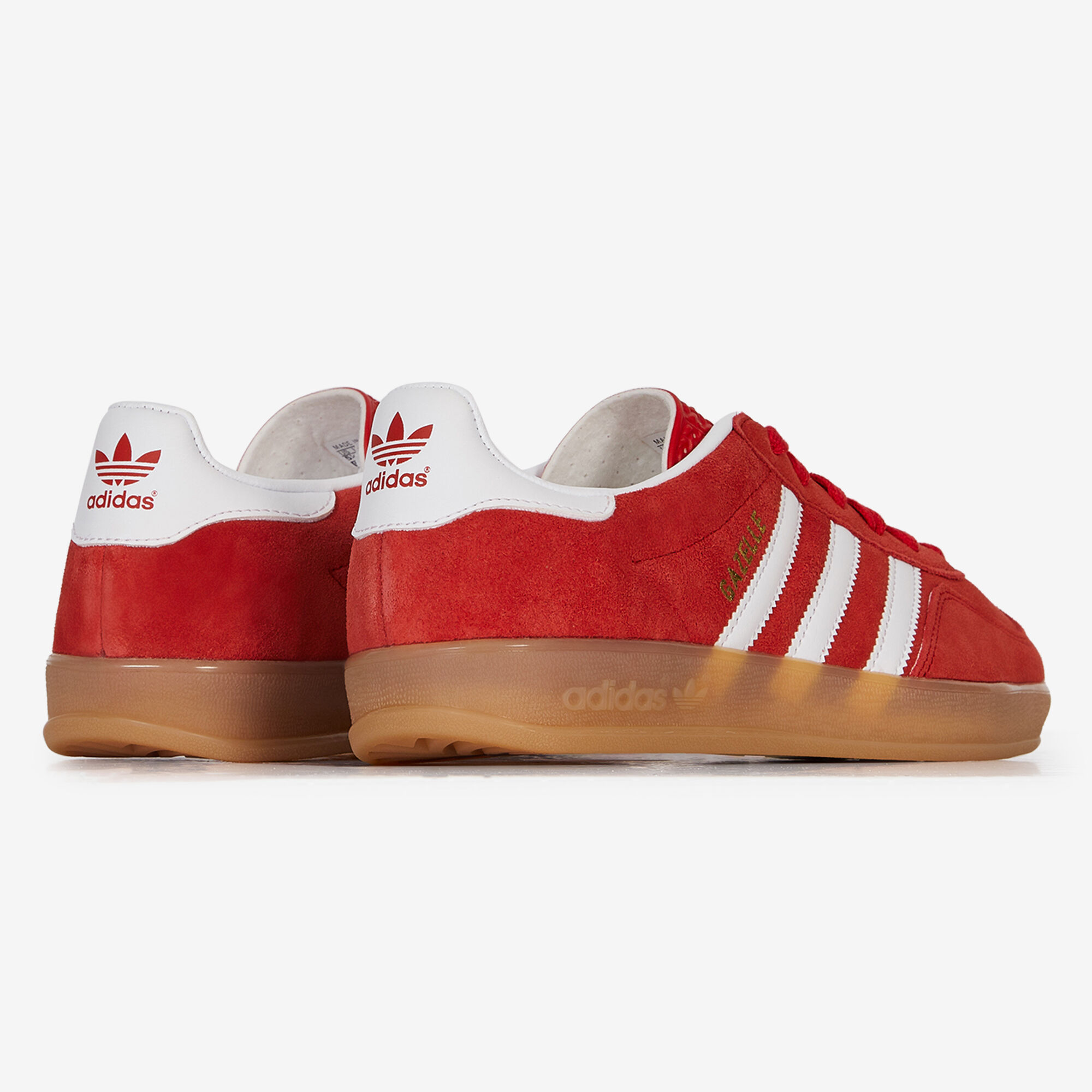 ADIDAS ORIGINALS GAZELLE INDOOR SNEAKERS HOMME - ROUGE/BLANC - LACETS ...