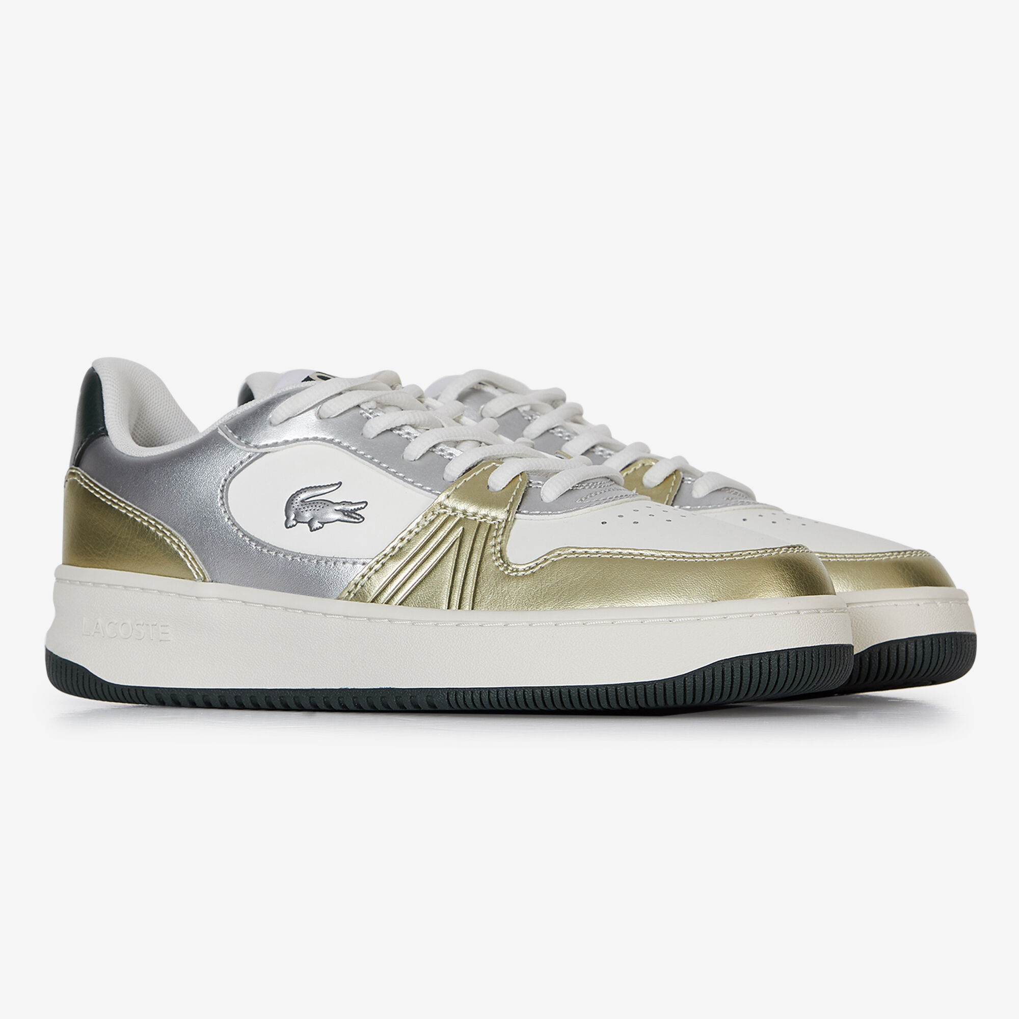 LACOSTE L001 SET SNEAKERS FEMME ARGENT LACETS Courir