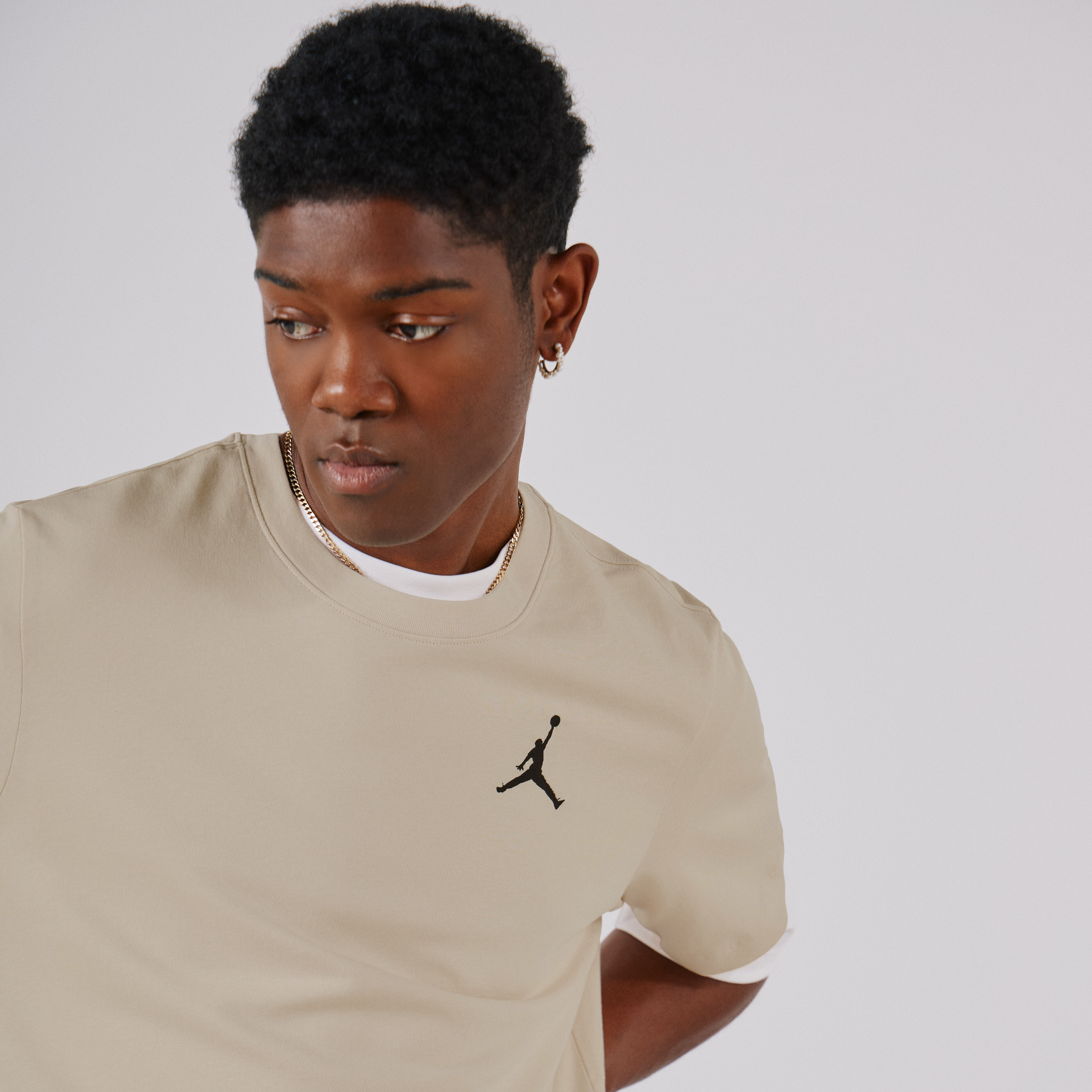 JORDAN TEE SHIRT JUMPMAN EMBROIDERY BEIGE - TEE-SHIRT MEN | Courir.com