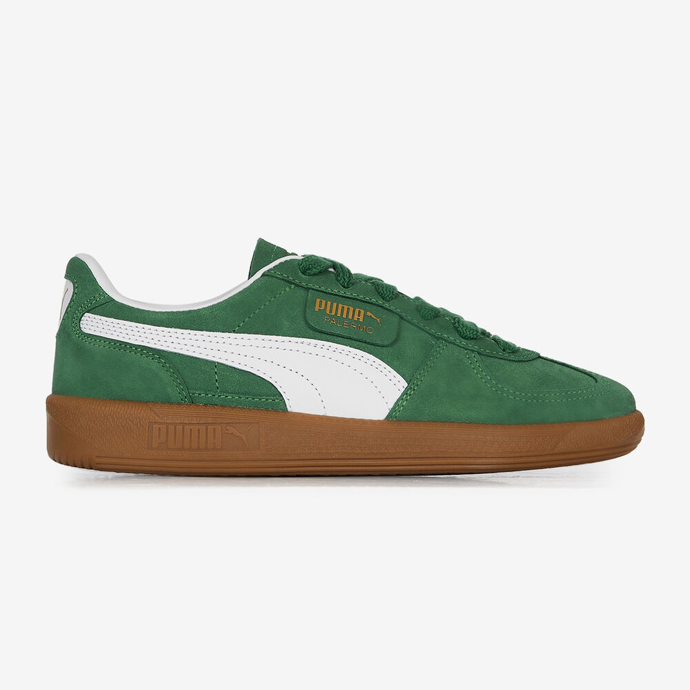 PUMA PALERMO SNEAKERS FEMME - VERT/BLANC - LACETS | Courir.com