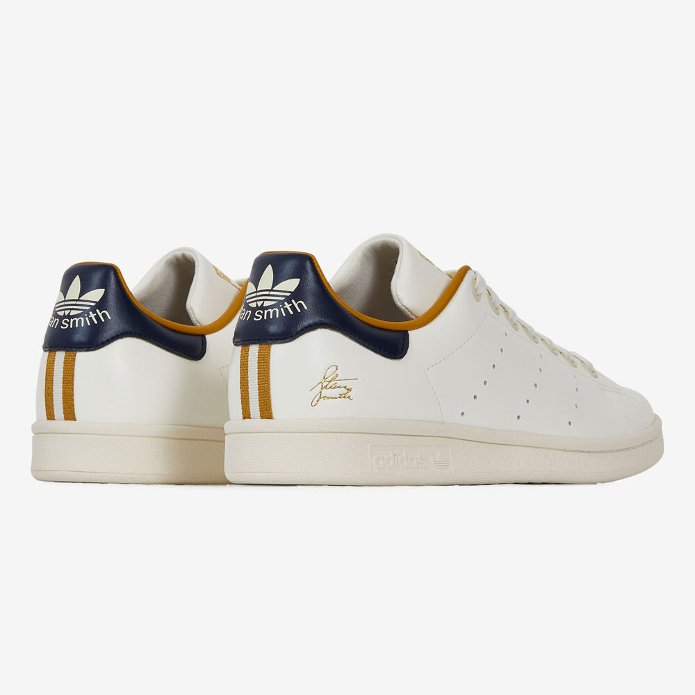 ADIDAS ORIGINALS STAN SMITH PREMIUM WHITE/NAVY BLUE - SNEAKERS MEN ...