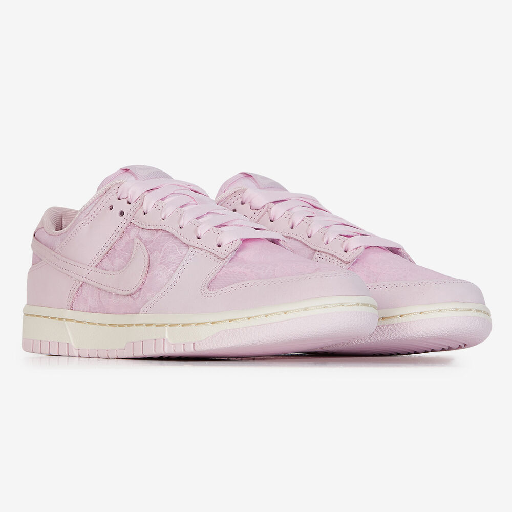 NIKE DUNK LOW LACE SNEAKERS FEMME - ROSE - LACETS | Courir.com