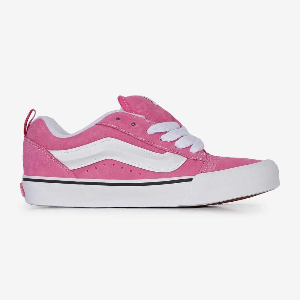 VANS KNU SKOOL SNEAKERS FEMME - ROSE/BLANC - LACETS | Courir.com