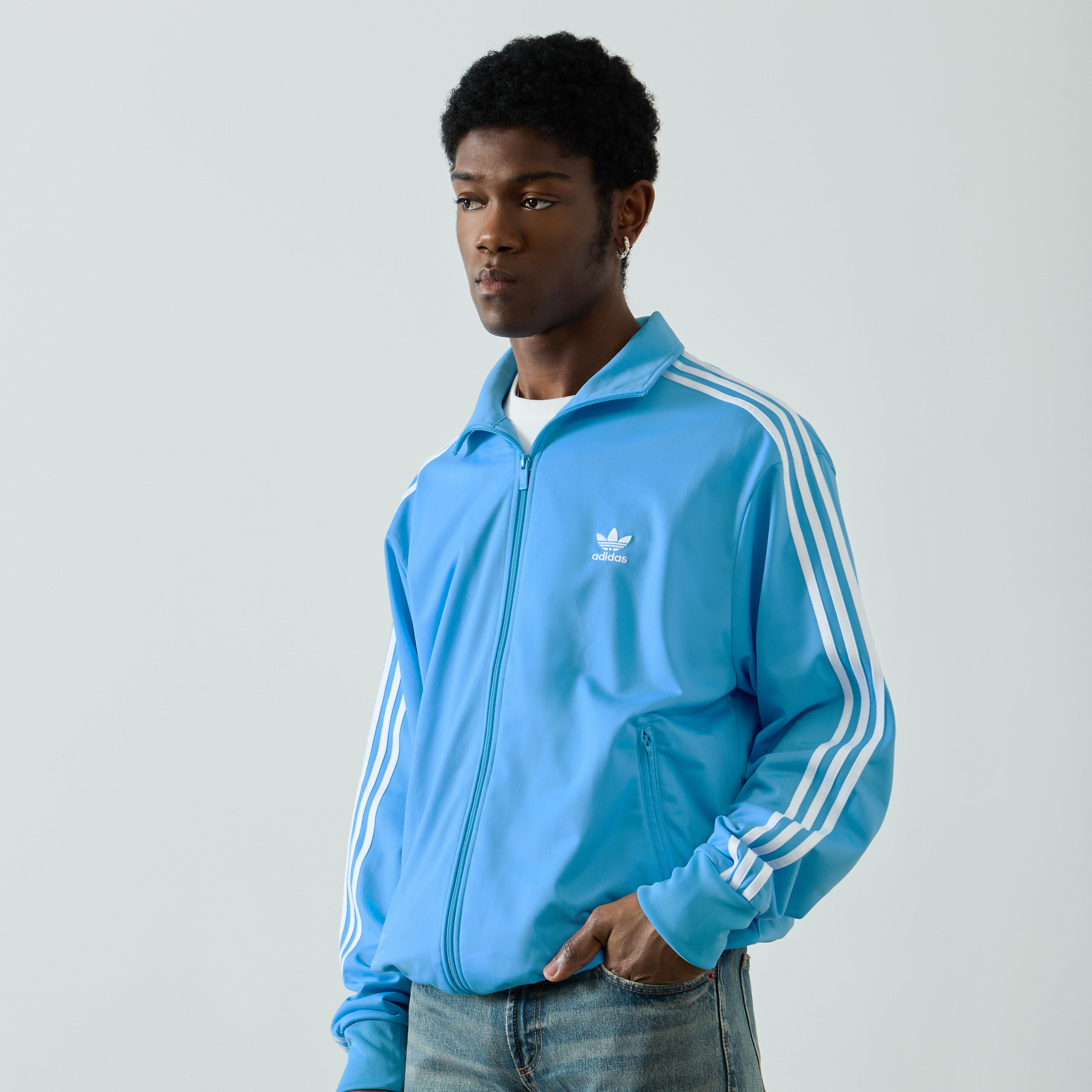 ADIDAS ORIGINALS JACKET TRACKTOP FZ FIREBIRD SKY BLUE - JACKETS MEN ...
