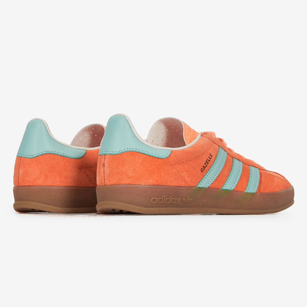 ADIDAS ORIGINALS GAZELLE INDOOR ORANGE SNEAKERS FEMME - ORANGE/BLEU ...