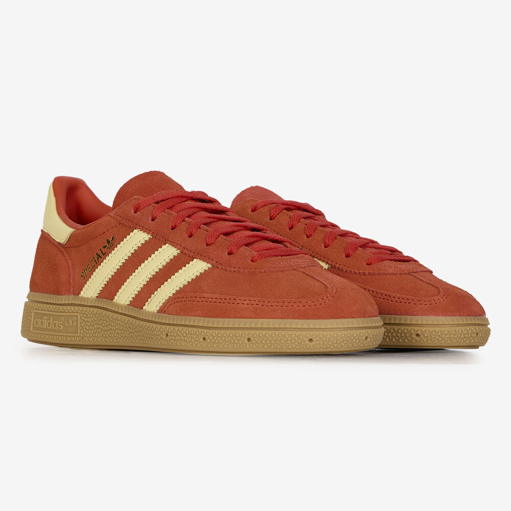 ADIDAS ORIGINALS HANDBALL SPEZIAL SNEAKERS FEMME - ROUGE/JAUNE - LACETS ...