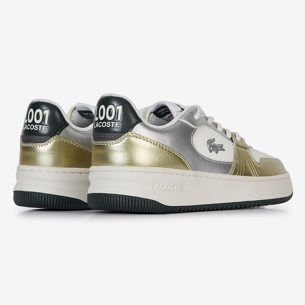 LACOSTE L001 SET SNEAKERS FEMME - ARGENT - LACETS | Courir.com