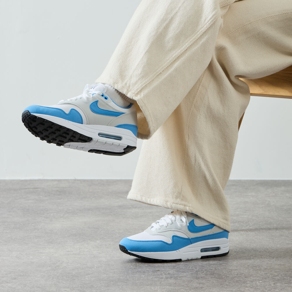 NIKE AIR MAX 1 SNEAKERS FEMME - BLANC/BLEU - LACETS | Courir.com