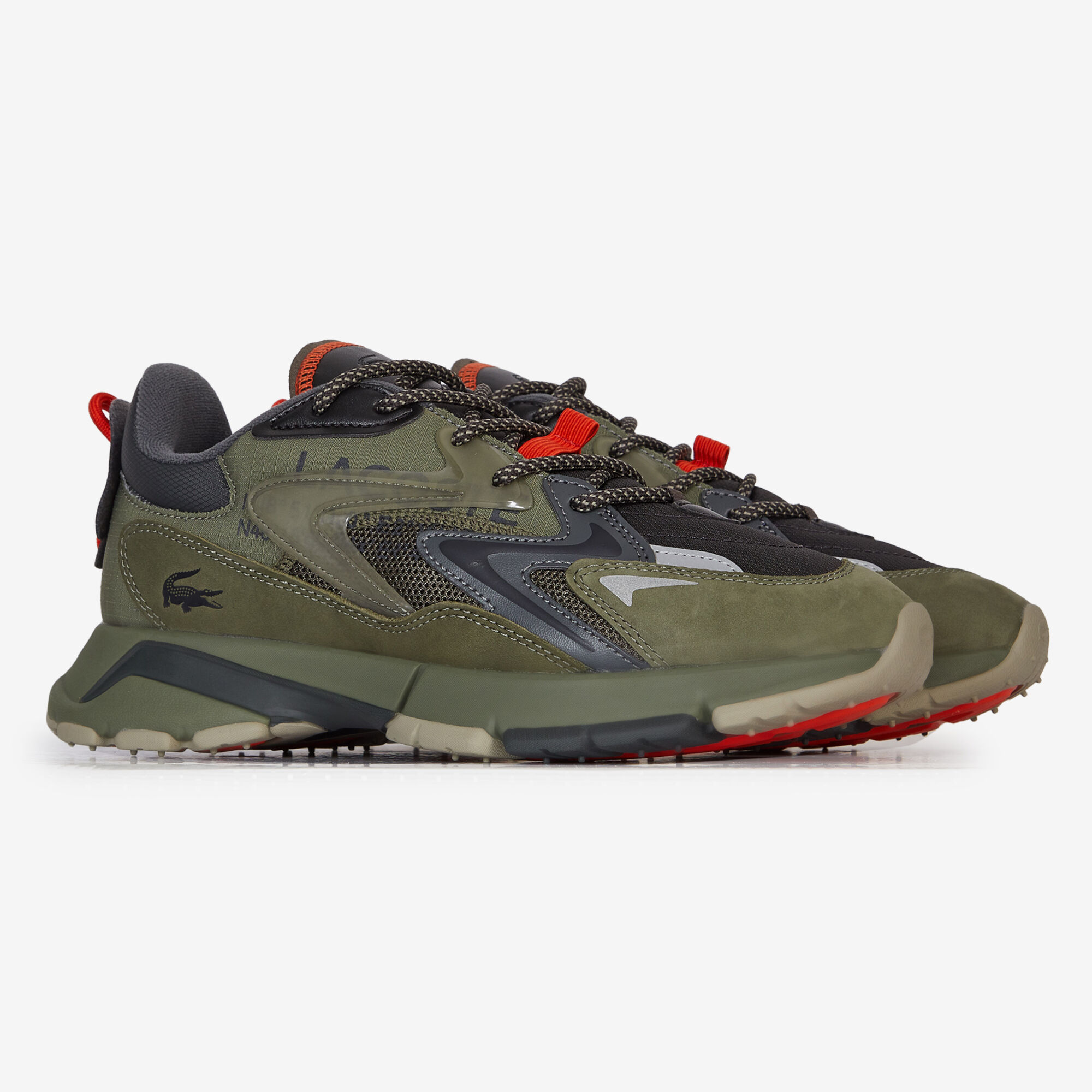 LACOSTE L003 NEO TECH SNEAKERS HOMME - KAKI - LACETS | Courir.com