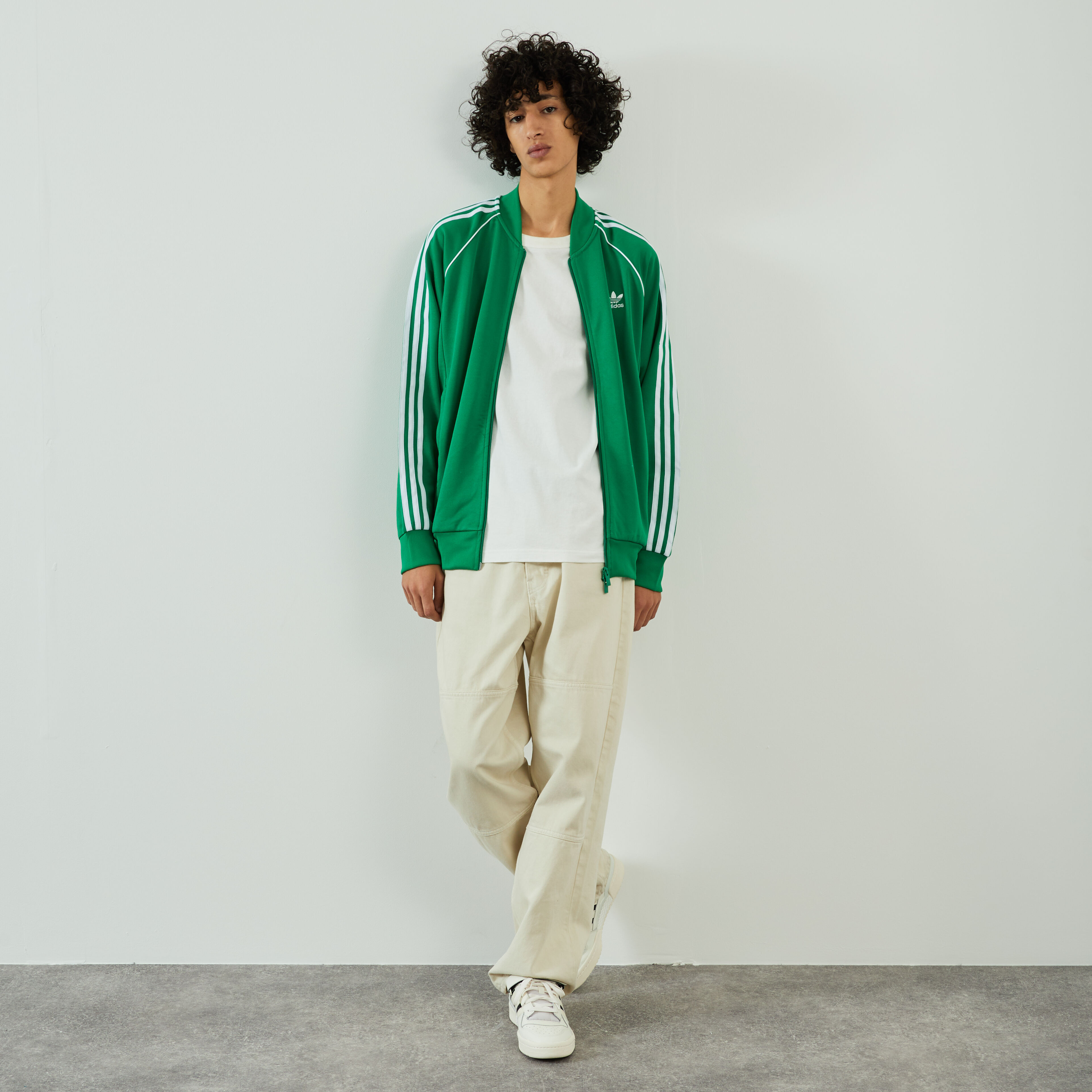 ADIDAS ORIGINALS FULL ZIP SUPERSTAR TRACKTOP JACKET GREEN/WHITE ...