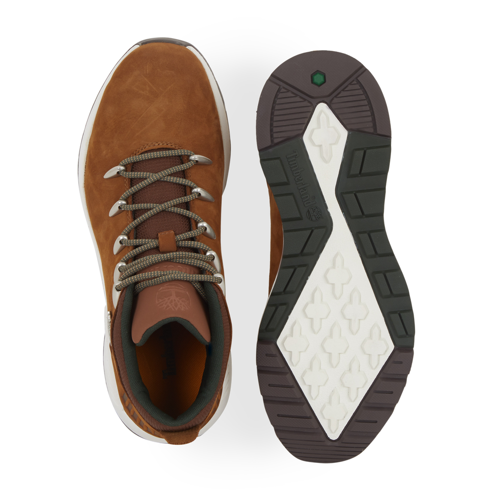 TIMBERLAND SPRINT TREKKER MID SNEAKERS HOMME - MARRON/BLANC - LACETS ...