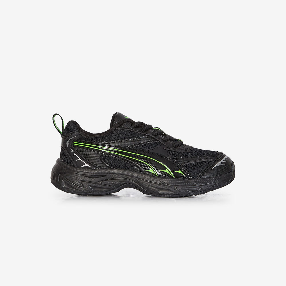 PUMA MORPHIC EL SNEAKERS ENFANT - NOIR/VERT - LACETS | Courir.com