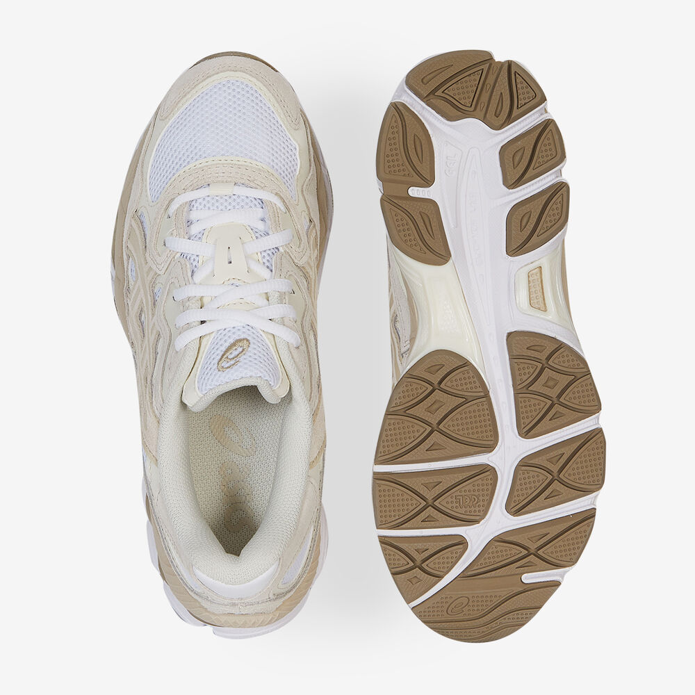 ASICS GEL-NYC SNEAKERS FEMME - BLANC/BEIGE - LACETS | Courir.com