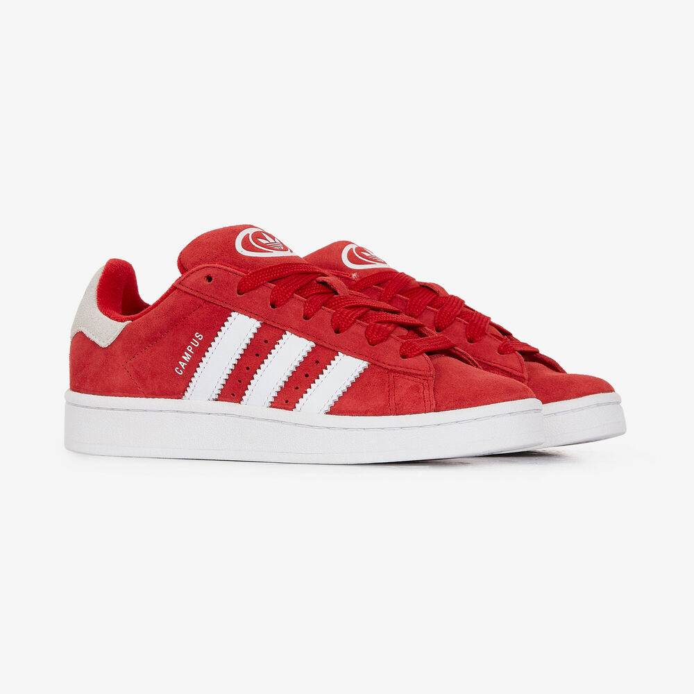 ADIDAS ORIGINALS CAMPUS 00s SNEAKERS ENFANT - ROUGE/BLANC - LACETS ...