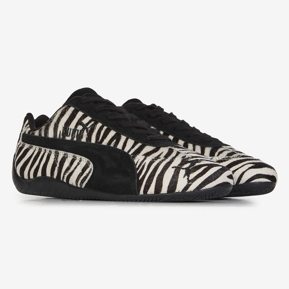 PUMA SPEEDCAT PONY HAIR ZEBRA BLACK/WHITE - SNEAKERS WOMEN | Courir.com