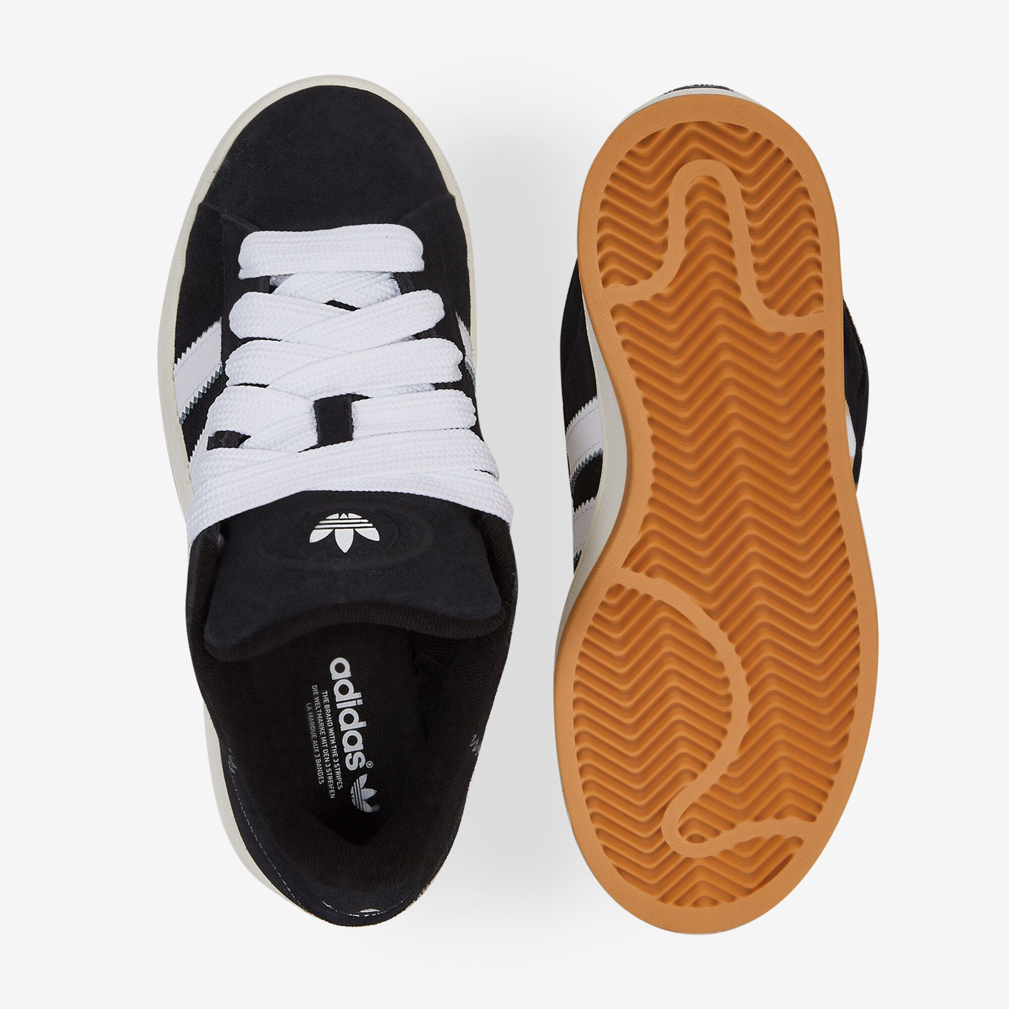 ADIDAS ORIGINALS CAMPUS 00s NOIR/BLANC - SNEAKERS FEMME - LACETS ...