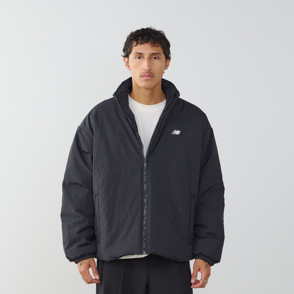 NEW BALANCE PUFFER JACKET LOGO BLACK/WHITE - JACKETS MEN | Courir.com
