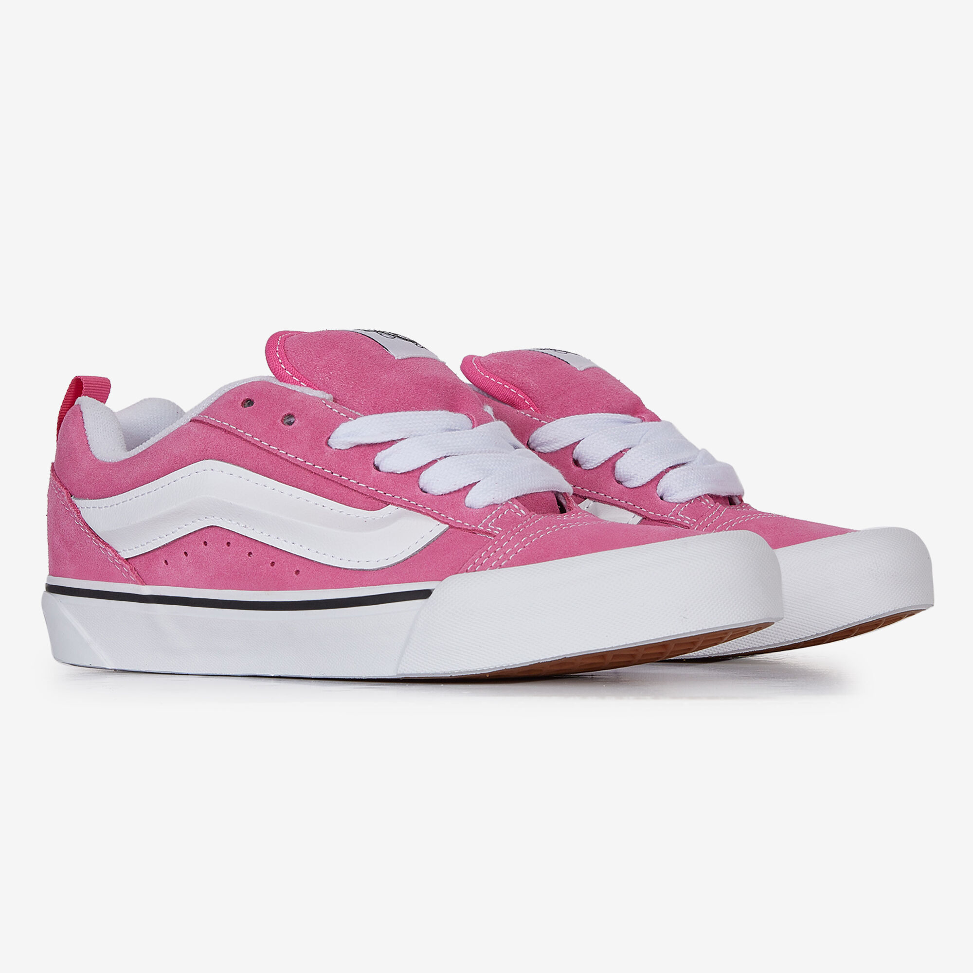 VANS KNU SKOOL ROSE/BLANC - SNEAKERS FEMME - LACETS | Courir.com