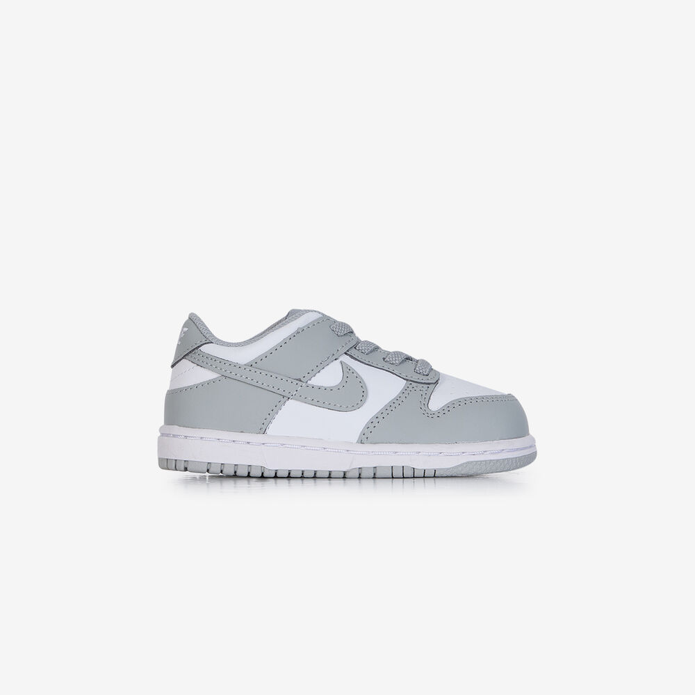 NIKE DUNK LOW SNEAKERS ENFANT - GRIS/BLANC - SCRATCH,LACETS | Courir.com