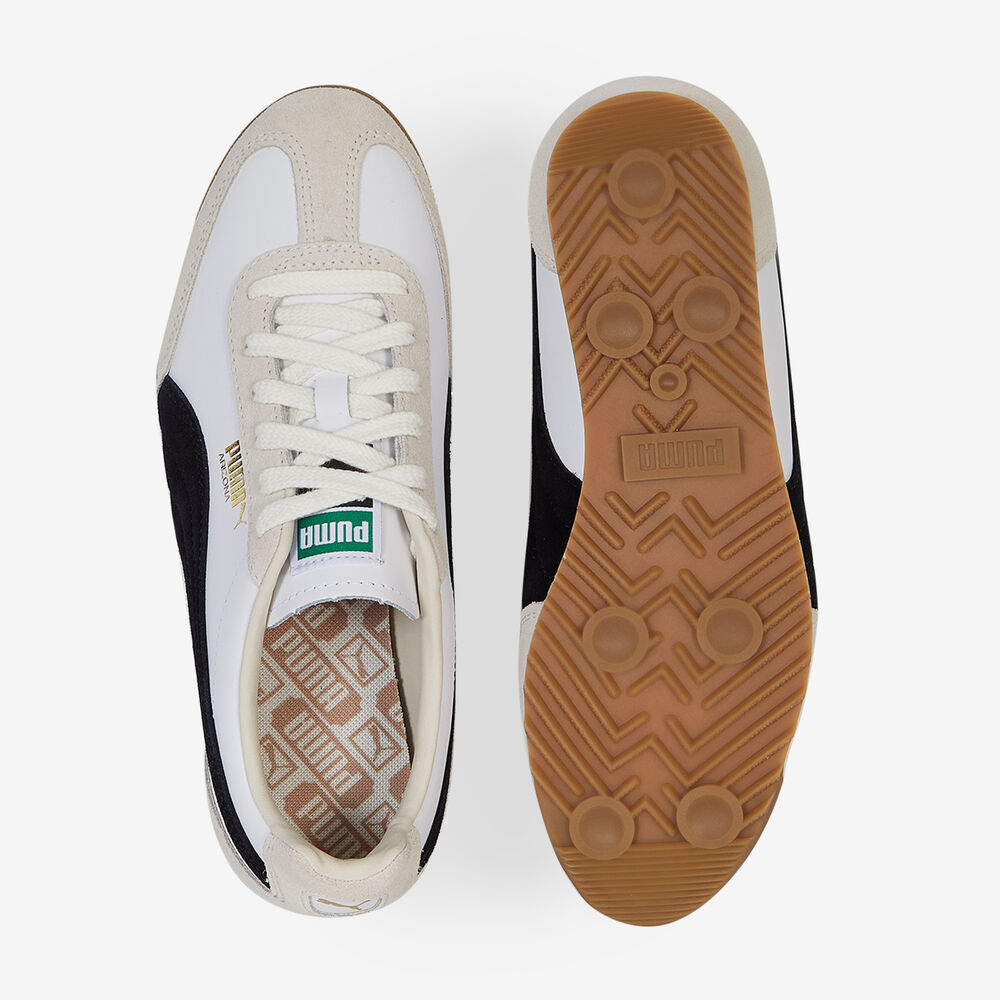 PUMA ARIZONA RETRO SNEAKERS FEMME - BLANC/NOIR - LACETS | Courir.com