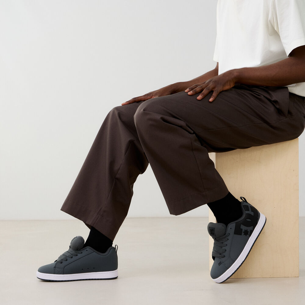 DC SHOES COURT GRAFFIK SNEAKERS HOMME - GRIS/BLANC - LACETS | Courir.com