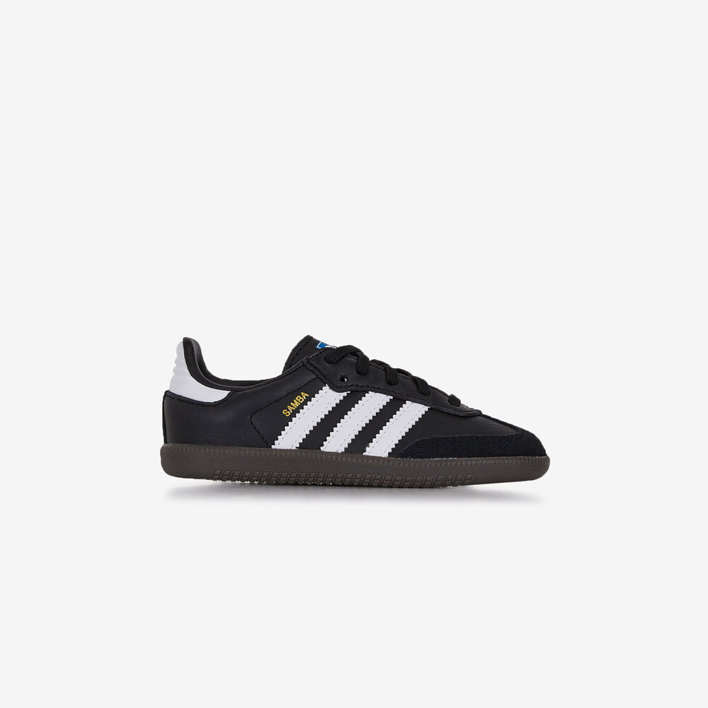 ADIDAS ORIGINALS SAMBA OG EL SNEAKERS ENFANT - NOIR/BLANC - LACETS ...