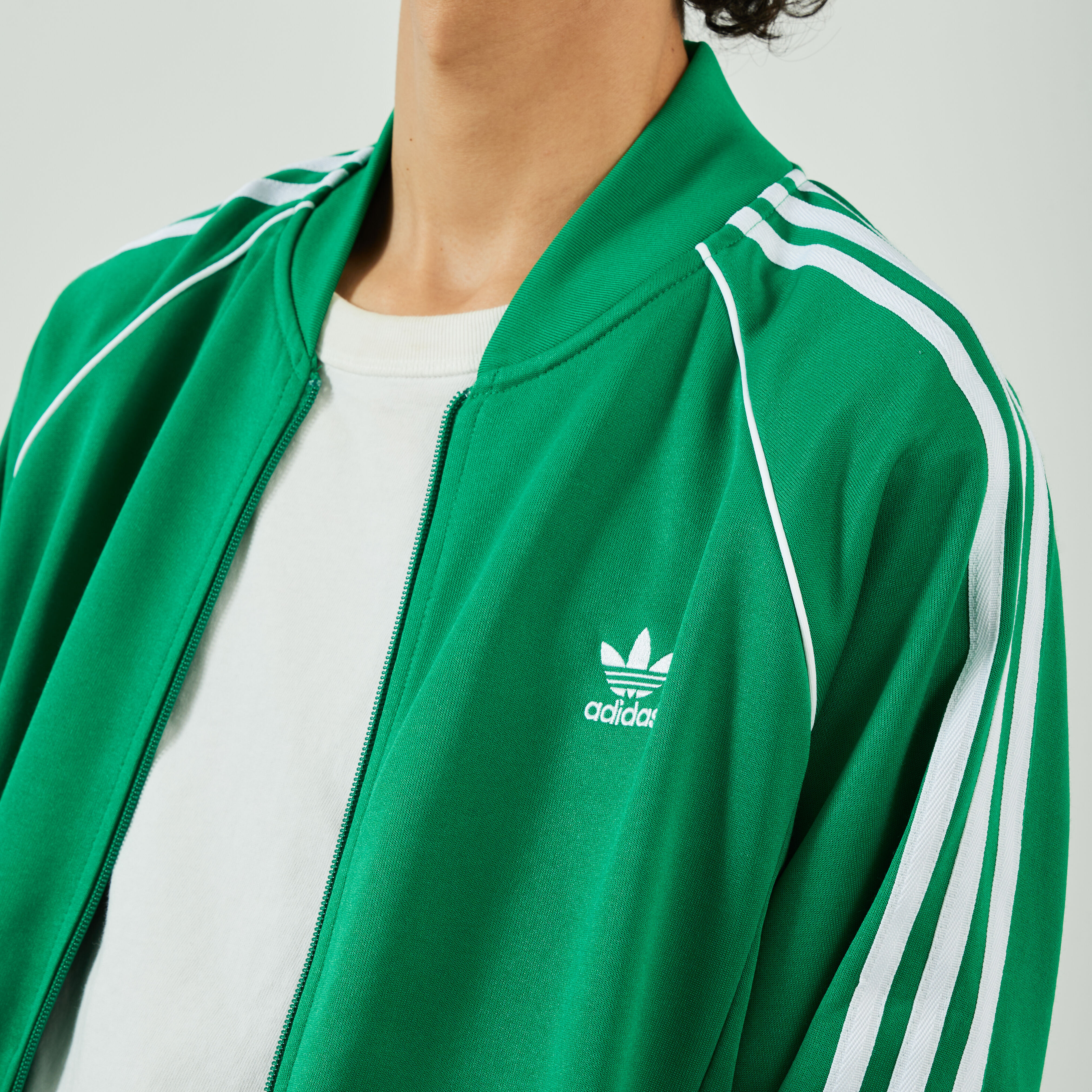 ADIDAS ORIGINALS FULL ZIP SUPERSTAR TRACKTOP JACKET GREEN/WHITE ...