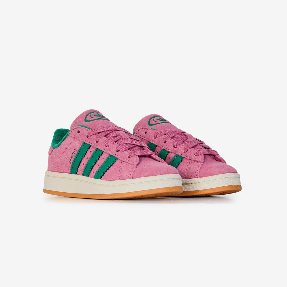ADIDAS ORIGINALS CAMPUS 00s SNEAKERS ENFANT - ROSE/VERT - LACETS ...