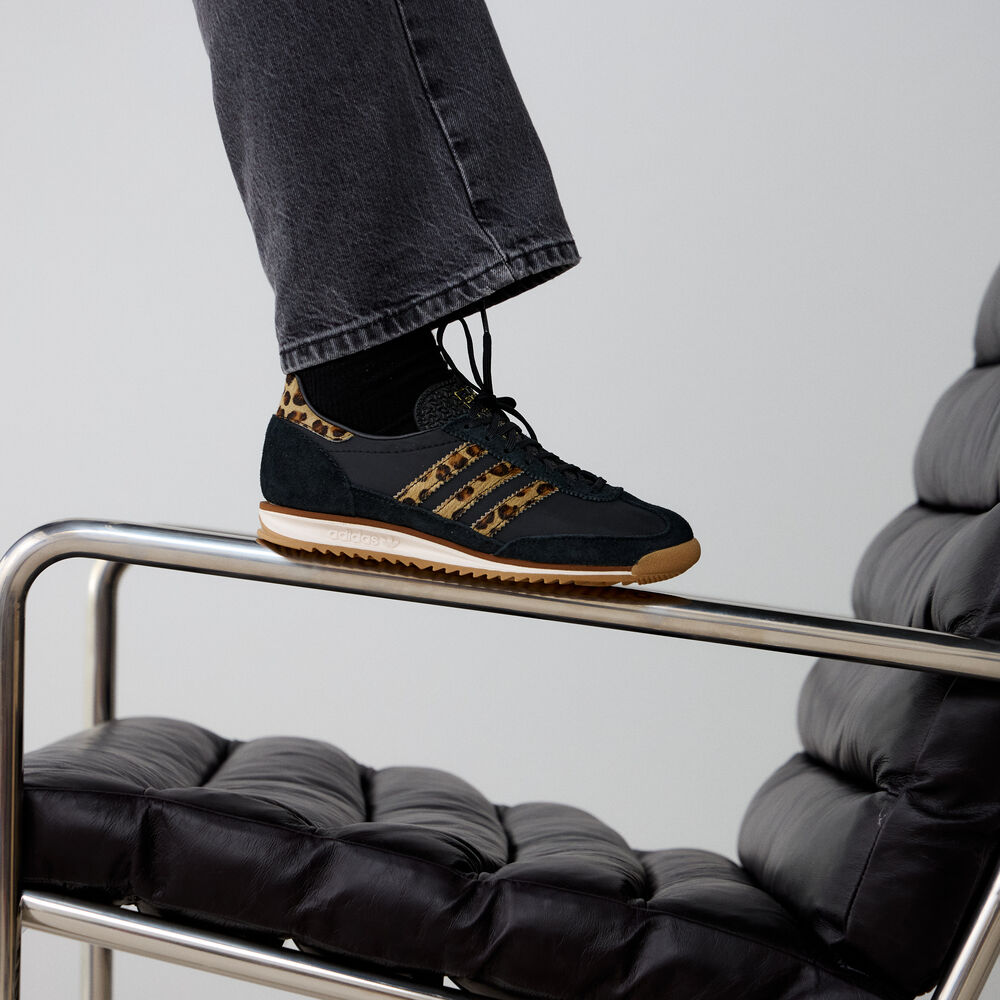 ADIDAS ORIGINALS SL72 OG SNEAKERS FEMME - NOIR/LEOPARD - LACETS ...