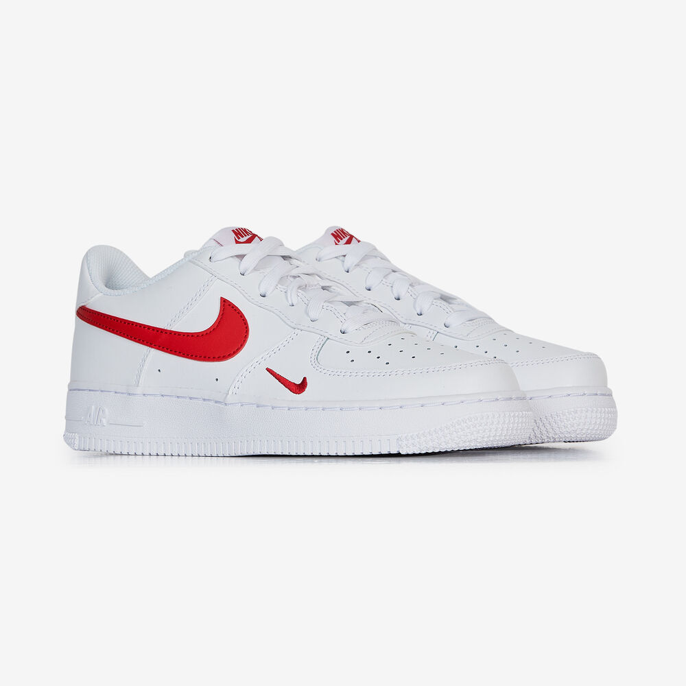 NIKE AIR FORCE 1 LOW MINI SWOOSH WHITE/RED - SNEAKERS KIDS | Courir.com