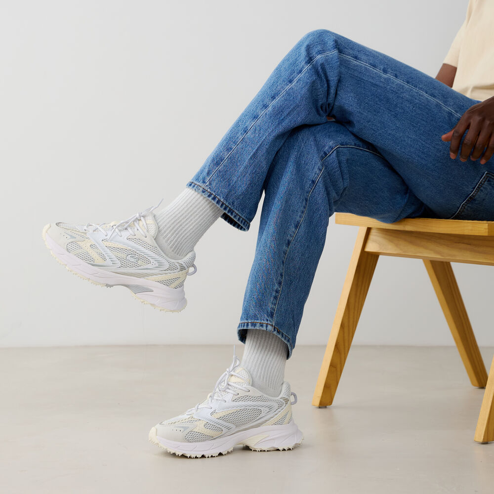 LACOSTE L003 NEO SHOT SNEAKERS HOMME - BLANC - LACETS | Courir.com