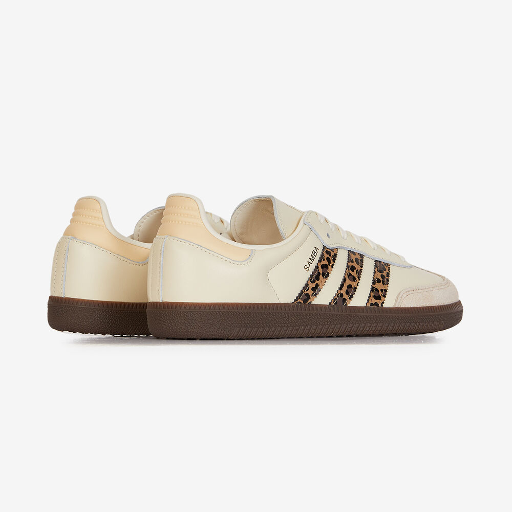 ADIDAS ORIGINALS SAMBA OG LEOPARD SNEAKERS ENFANT - BEIGE/MARRON ...