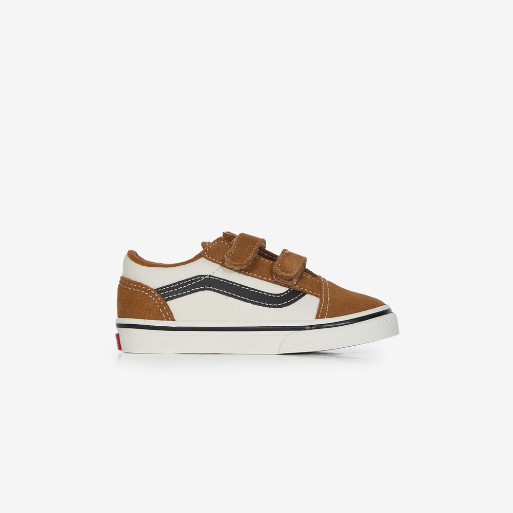 VANS OLD SKOOL V SNEAKERS ENFANT - MARRON/BEIGE - SCRATCH | Courir.com
