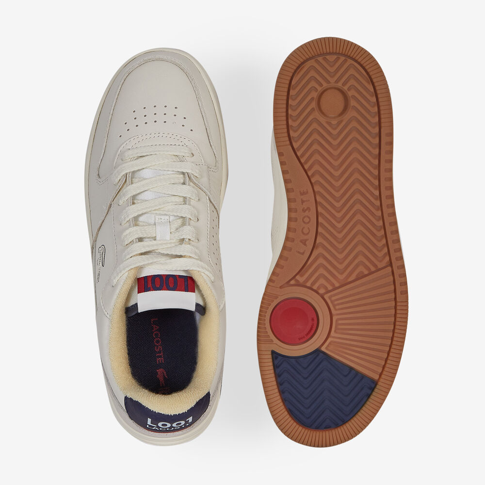 LACOSTE L001 SET SNEAKERS HOMME - BLANC/MARINE - LACETS | Courir.com