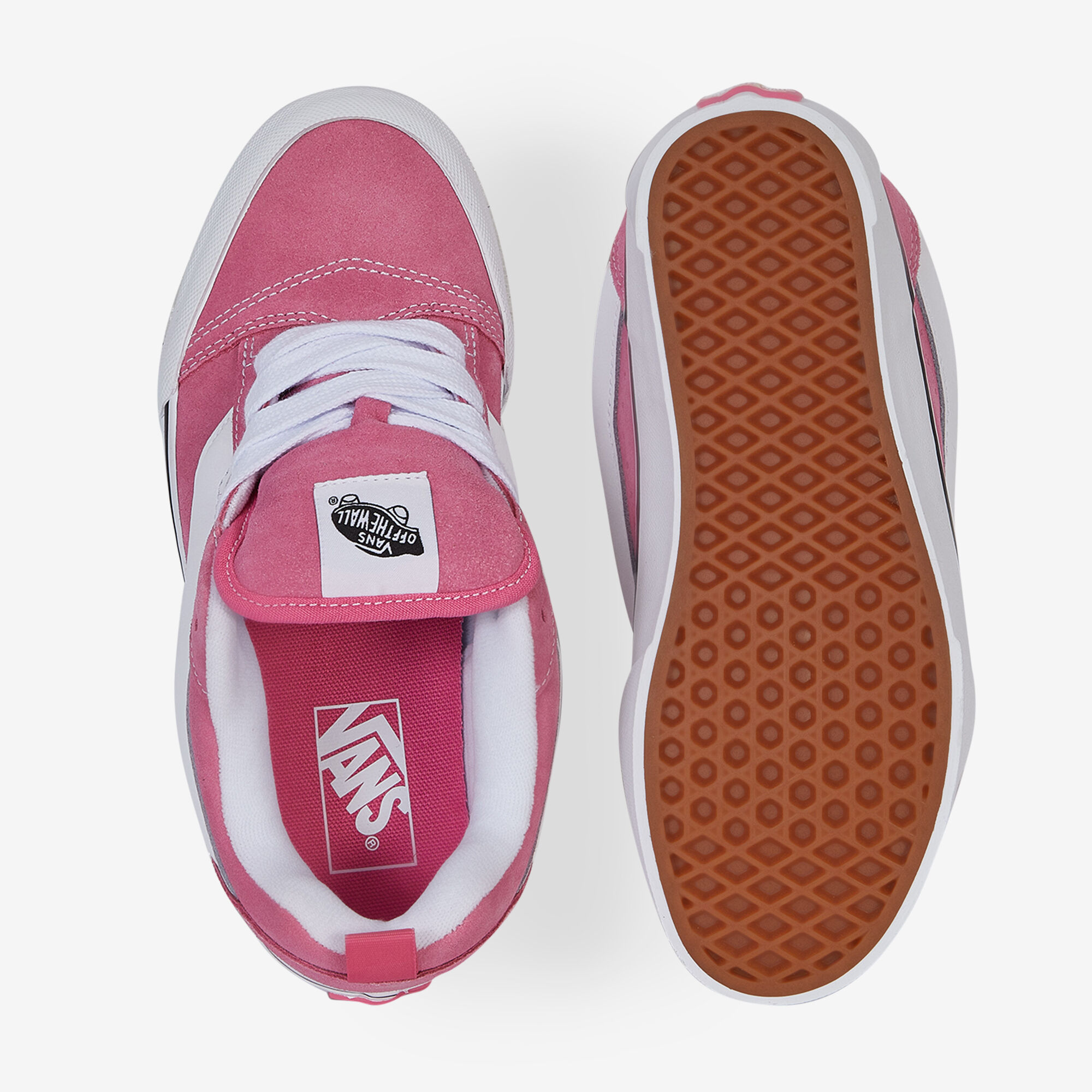 VANS KNU SKOOL ROSE/BLANC - SNEAKERS FEMME - LACETS | Courir.com