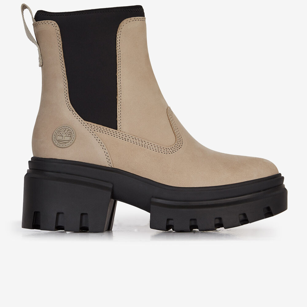 TIMBERLAND EVERLEIGH MID CHELSEA BOOT SNEAKERS FEMME - TAUPE - À ...
