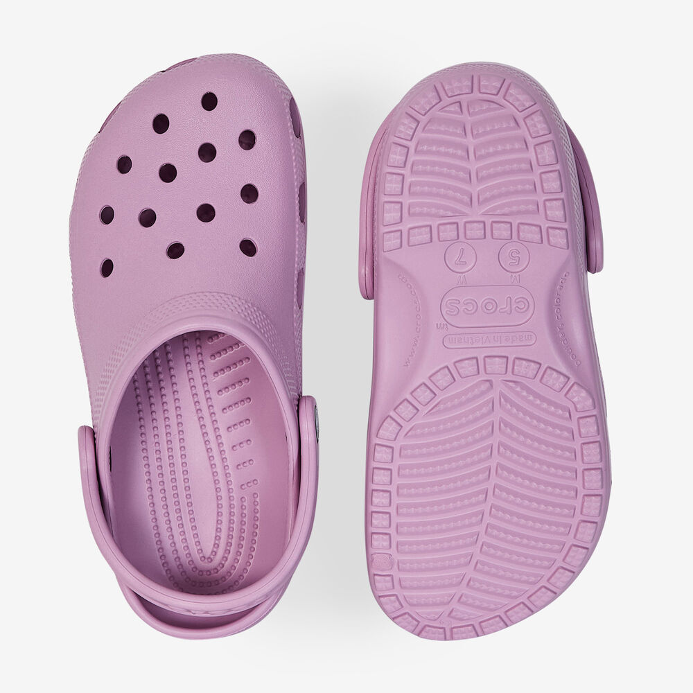 CROCS CLASSIC CLOG VIOLET ESTIVALES FEMME - ROSE - À ENFILER/SLIP ON ...